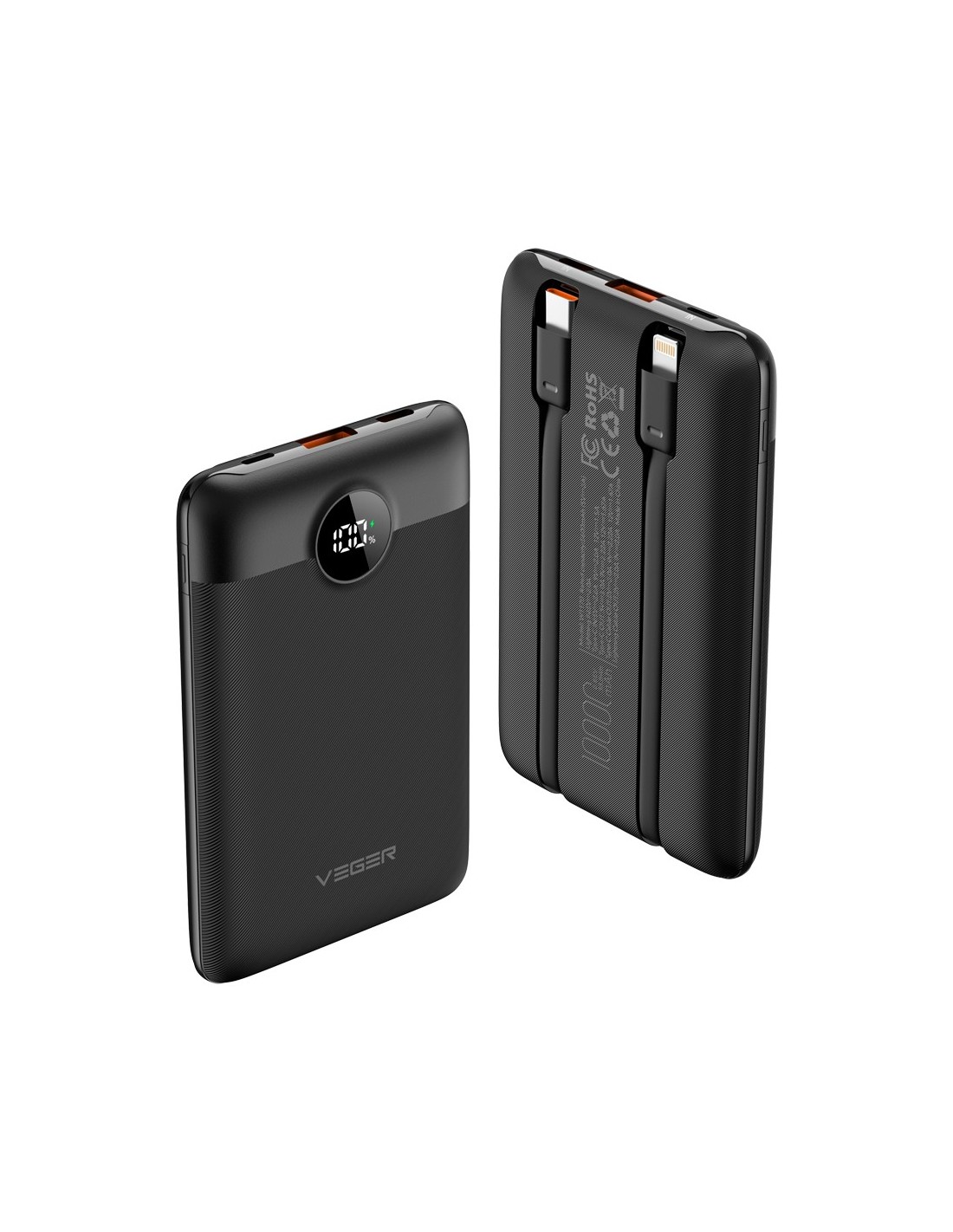 VEGER POWER BANK CON PANTALLA LCD - CAPACIDAD 10000MAH - ENTRADAS ...